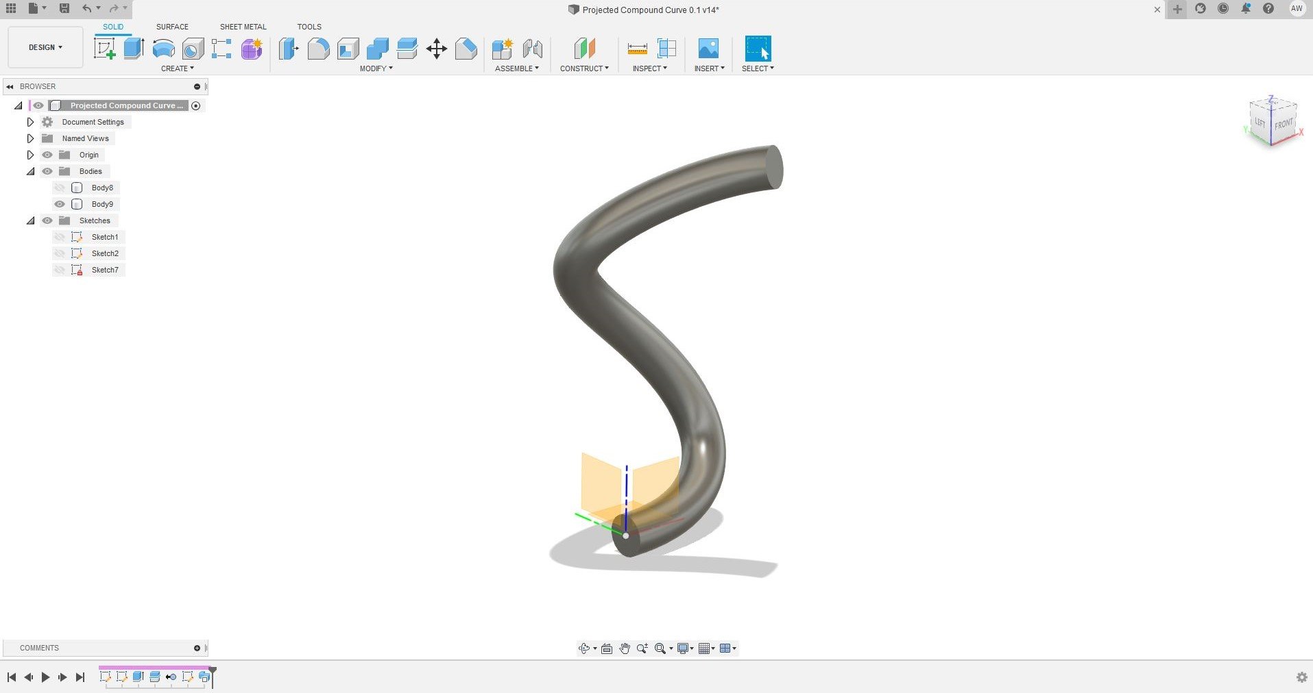 Projected Compound Curves in Fusion 360 - Asher Winn
