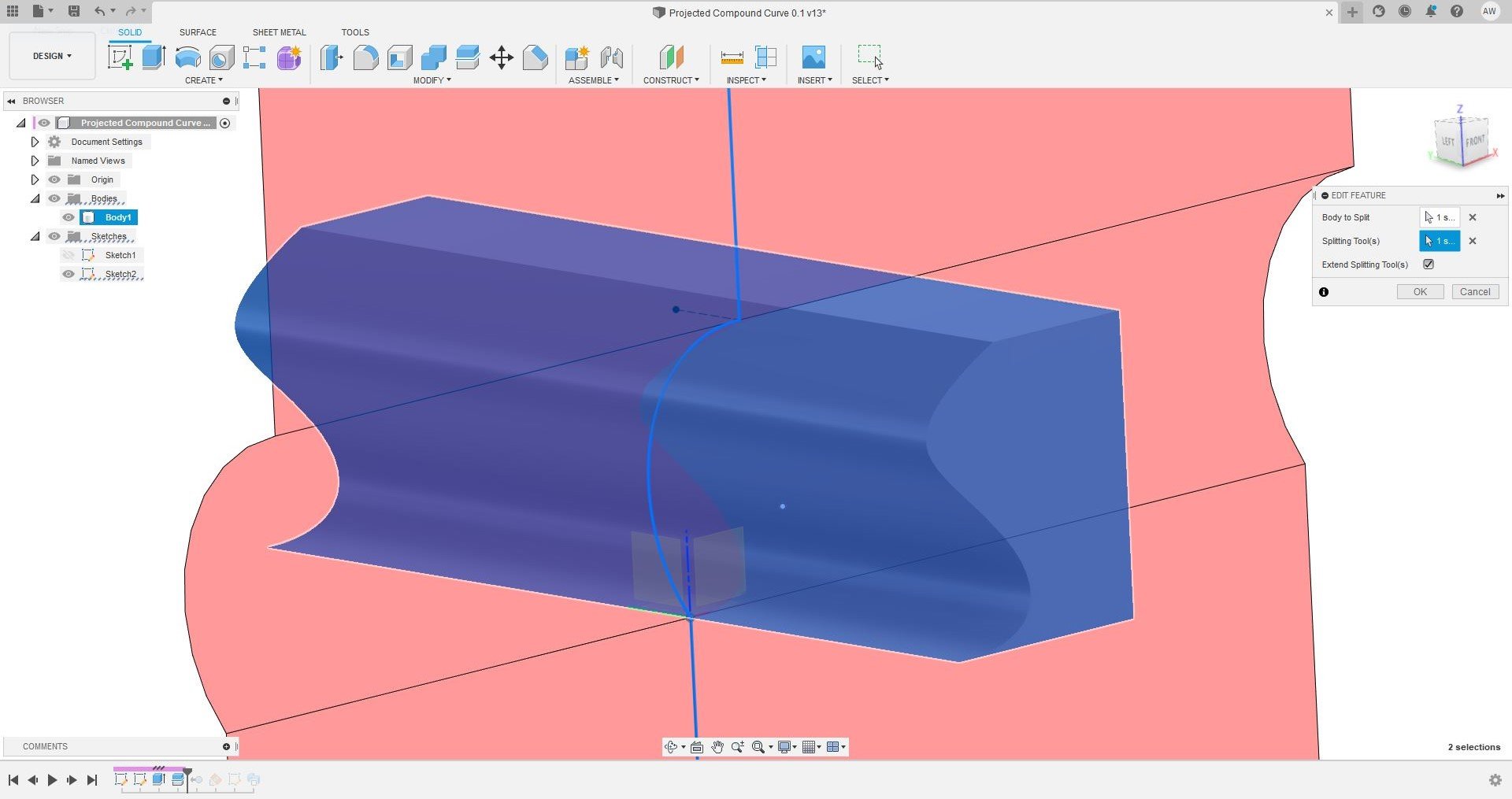 Projected Compound Curves in Fusion 360 - Asher Winn